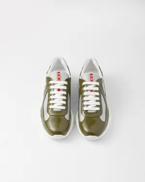 Prada America's Cup Sneakers Patent Leather And Technical Fabric