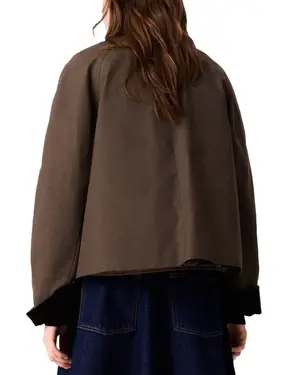 Maje Badagio Cotton Trapeze Jacket