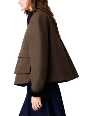 Maje Badagio Cotton Trapeze Jacket