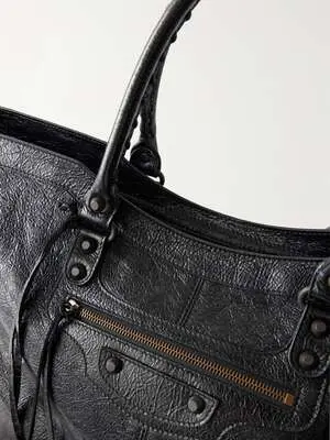 Balenciaga Le City Travel Textured-leather Tote Bag