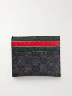Gucci Gg-printed Coated Canvas Cardholder - Black