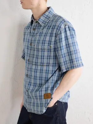 Burberry Logo-appliquéd Checked Denim Shirt