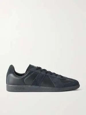 ADIDAS ORIGINALS Bw Army Suede-trimmed Leather Sneakers - Black