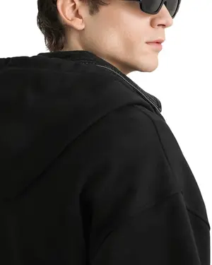 Dolce & Gabbana Zip Logo Drawstring Hooded Sweatshirt