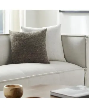 SURYA Ronnie Decorative Pillow, 18l X 18w - Charcoal