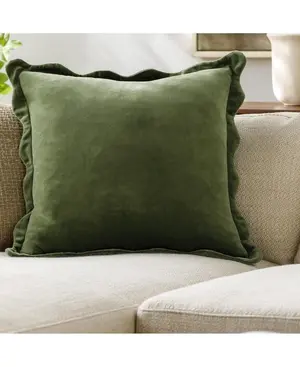 SURYA Effervescent Decorative Pillow, 18l X 18w - Medium Green