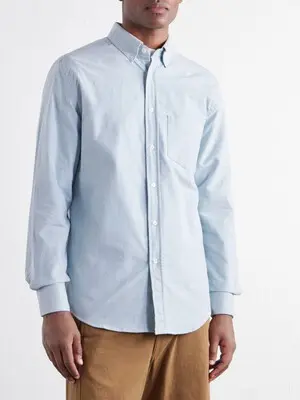 Portuguese Flannel Button-down Brushed-cotton Oxford Shirt