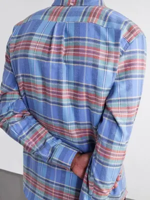 Portuguese Flannel Lucia Checked Cotton-flannel Shirt - Blue