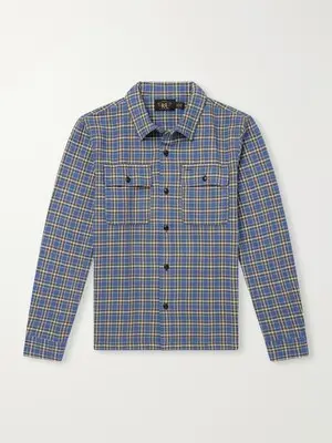 Ralph Lauren Matlock Checked Cotton-twill Shirt - Blue
