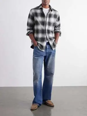 Portuguese Flannel Dune Checked Cotton-flannel Shirt