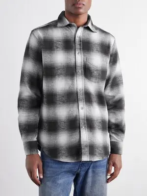 Portuguese Flannel Dune Checked Cotton-flannel Shirt