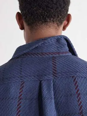 Portuguese Flannel Upper Checked Cotton-woven Overshirt
