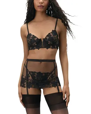 Bluebella Alara Mesh Suspender Skirt - Black