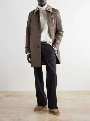 Burberry Tottenham Checked Cotton-gabardine Trench Coat