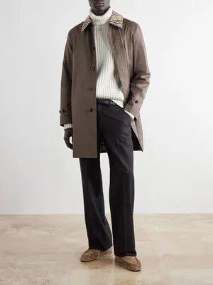 Burberry Tottenham Checked Cotton-gabardine Trench Coat