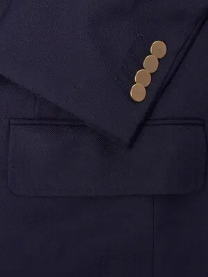 Husbands Double-breasted Wool-twill Blazer