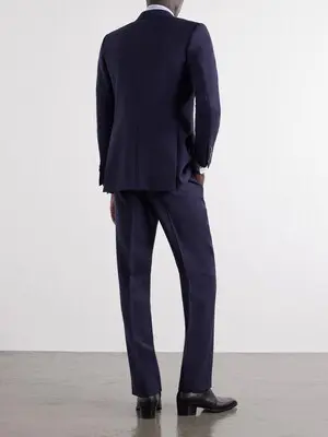 Husbands Double-breasted Wool-fresco Suit