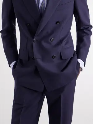 Husbands Double-breasted Wool-fresco Suit