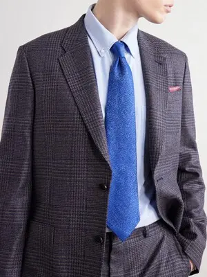 Paul Smith Prince Of Wales Wool And Silk-blend Suit Jacket