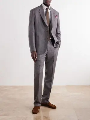 Paul Smith Wool And Cashmere-blend Herringbone Suit Jacket