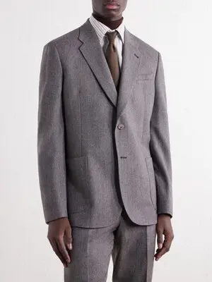 Paul Smith Wool And Cashmere-blend Herringbone Suit Jacket