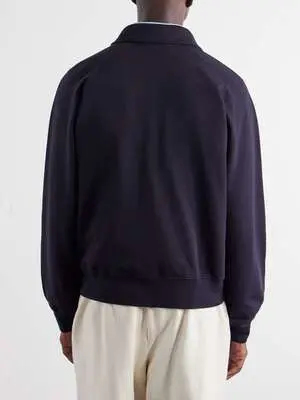 Officine Générale Payo Organic Cotton-blend Half-zip Polo Sweater