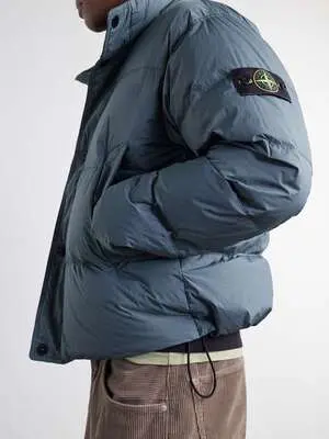 Stone Island Quilted Shell Down Jacket - Blue