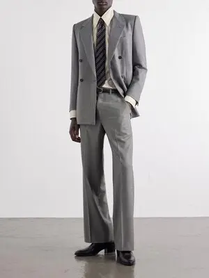 Husbands Double-breasted Birdseye Wool Suit