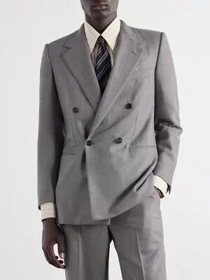 Husbands Double-breasted Birdseye Wool Suit