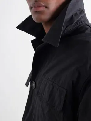 Massimo Alba Gran Torino Padded Canvas Overshirt - Blue