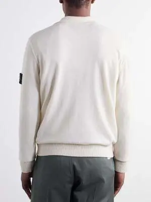 Stone Island Logo-appliquéd Virgin Wool Polo Shirt