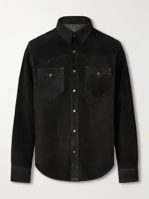 Ralph Lauren Willett Suede Jacket - Black