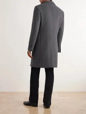 Burberry Wool Coat With Horn Button Closure