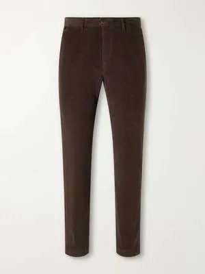 SLOWEAR Straight-leg Cotton-blend Corduroy Trousers