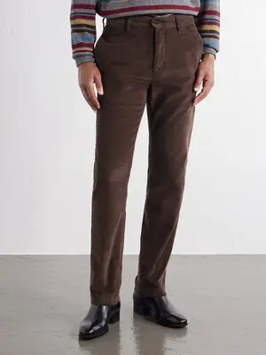 SLOWEAR Incotex Straight-leg Stretch-cotton Corduroy Trousers