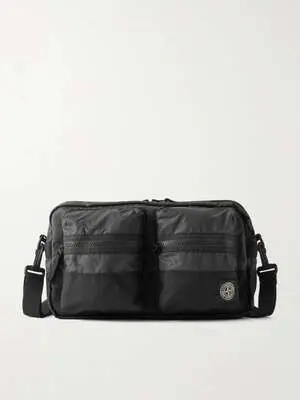 Stone Island Logo-appliquéd Coated Cotton-ripstop Messenger Bag