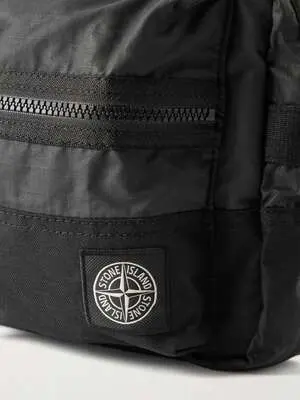 Stone Island Logo-appliquéd Coated Cotton-ripstop Messenger Bag