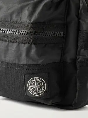 Stone Island Logo-appliquéd Coated Cotton-ripstop Messenger Bag