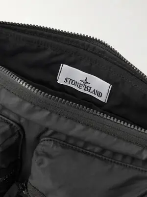 Stone Island Logo-appliquéd Coated Cotton-ripstop Messenger Bag
