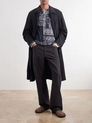 Kapital Bandana-print Patchwork Cotton Overshirt - Blue
