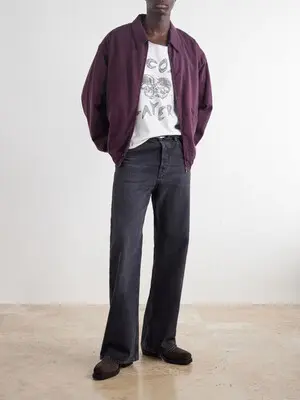 SECOND / LAYER Distressed Printed Cotton-jersey T-shirt