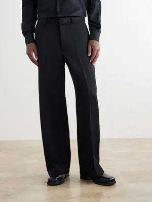 SECOND / LAYER Zooty Straight-leg Wool-twill Suit Trousers - Black