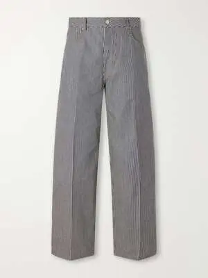 AMI Paris Wide-leg Striped Jeans