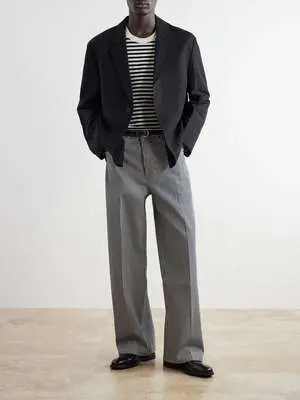 AMI Paris Wide-leg Striped Jeans