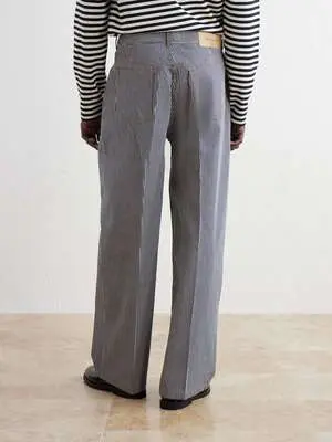 AMI Paris Wide-leg Striped Jeans