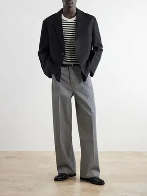 AMI Paris Wide-leg Striped Jeans