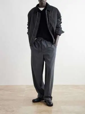AMI Paris Wide-leg Virgin Wool Trousers
