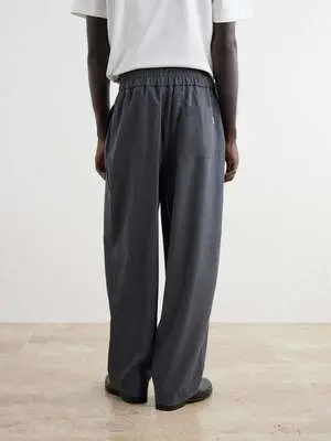 AMI Paris Wide-leg Virgin Wool Trousers