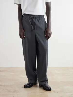 AMI Paris Wide-leg Virgin Wool Trousers