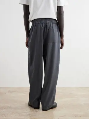 AMI Paris Wide-leg Virgin Wool Trousers